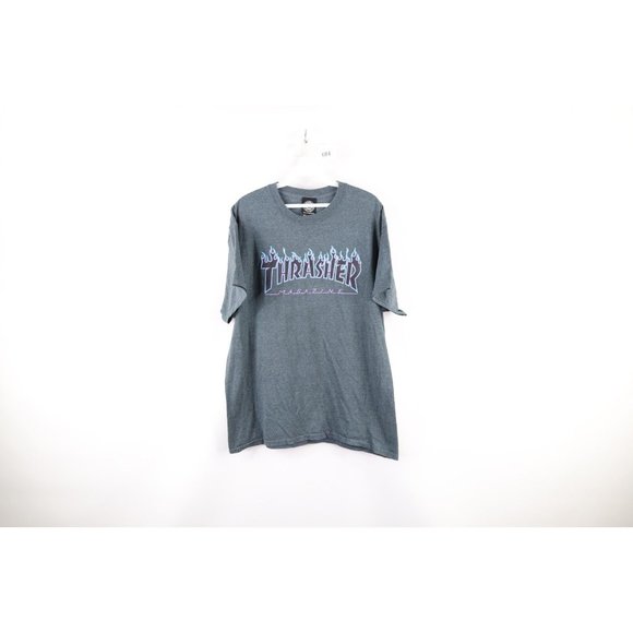 Thrasher | Shirts | Vintage Thrasher Magazine Mens Large Spell Out Fire ...